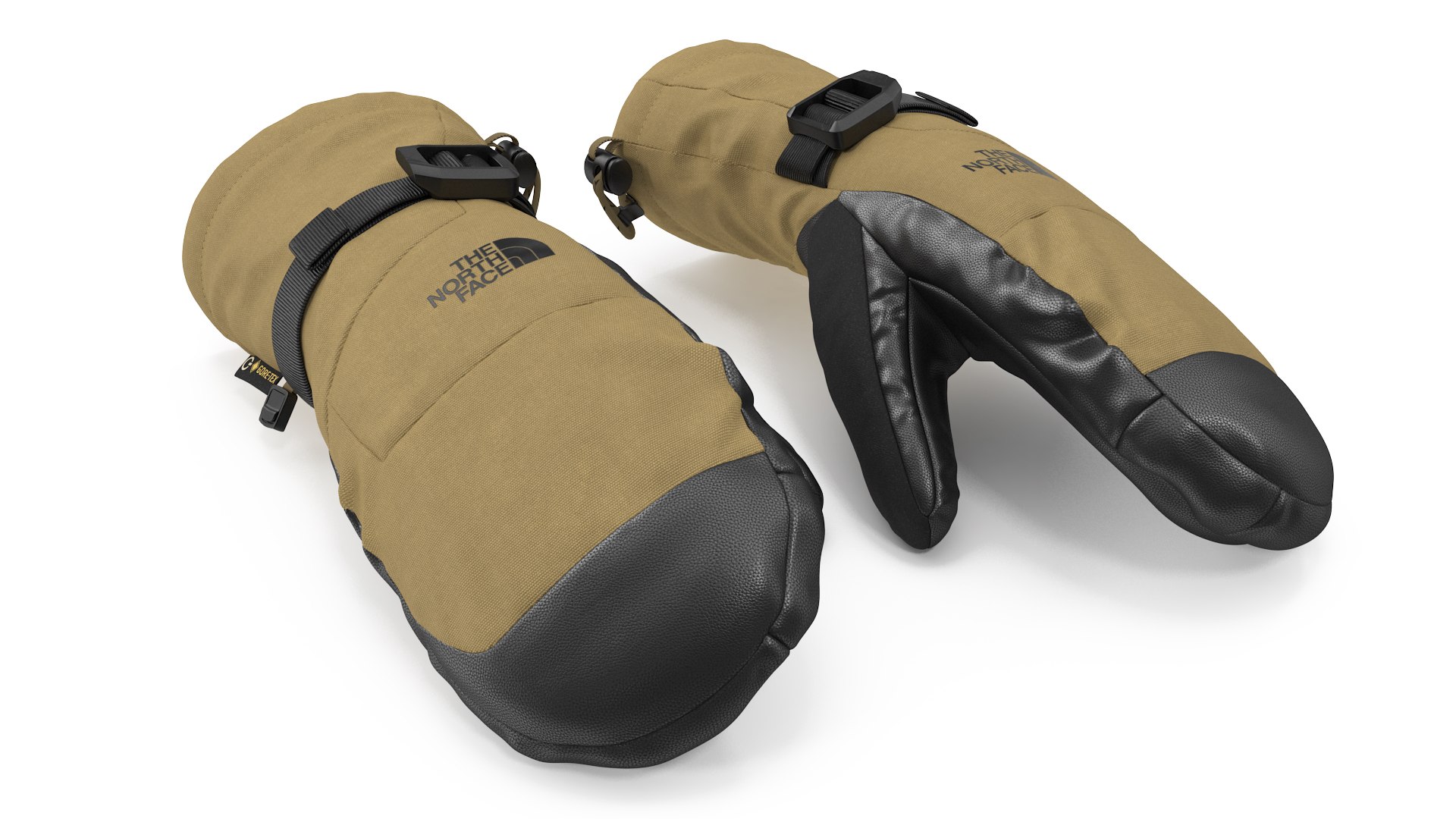 3D Model The North Face Mens Montana Etip GTX Mitten Gloves Beige ...