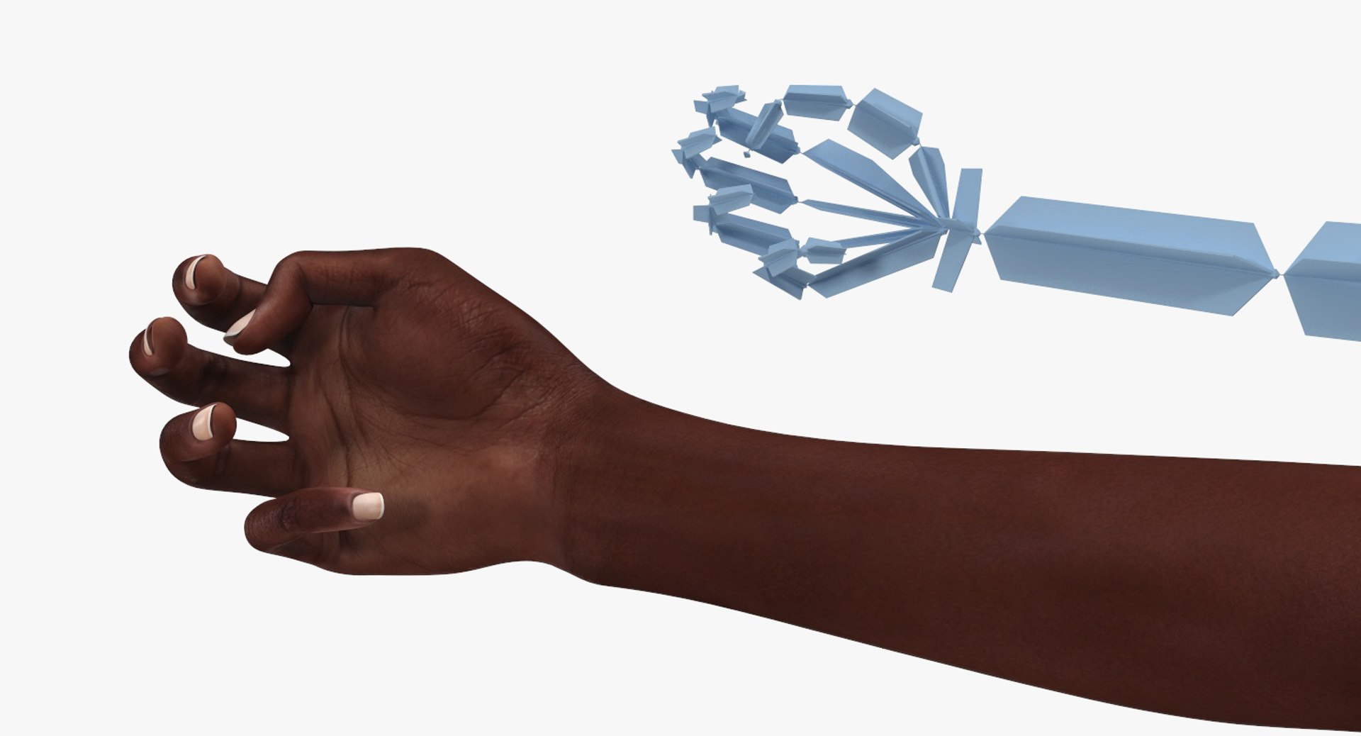 African female hands short 3D model - TurboSquid 1393998