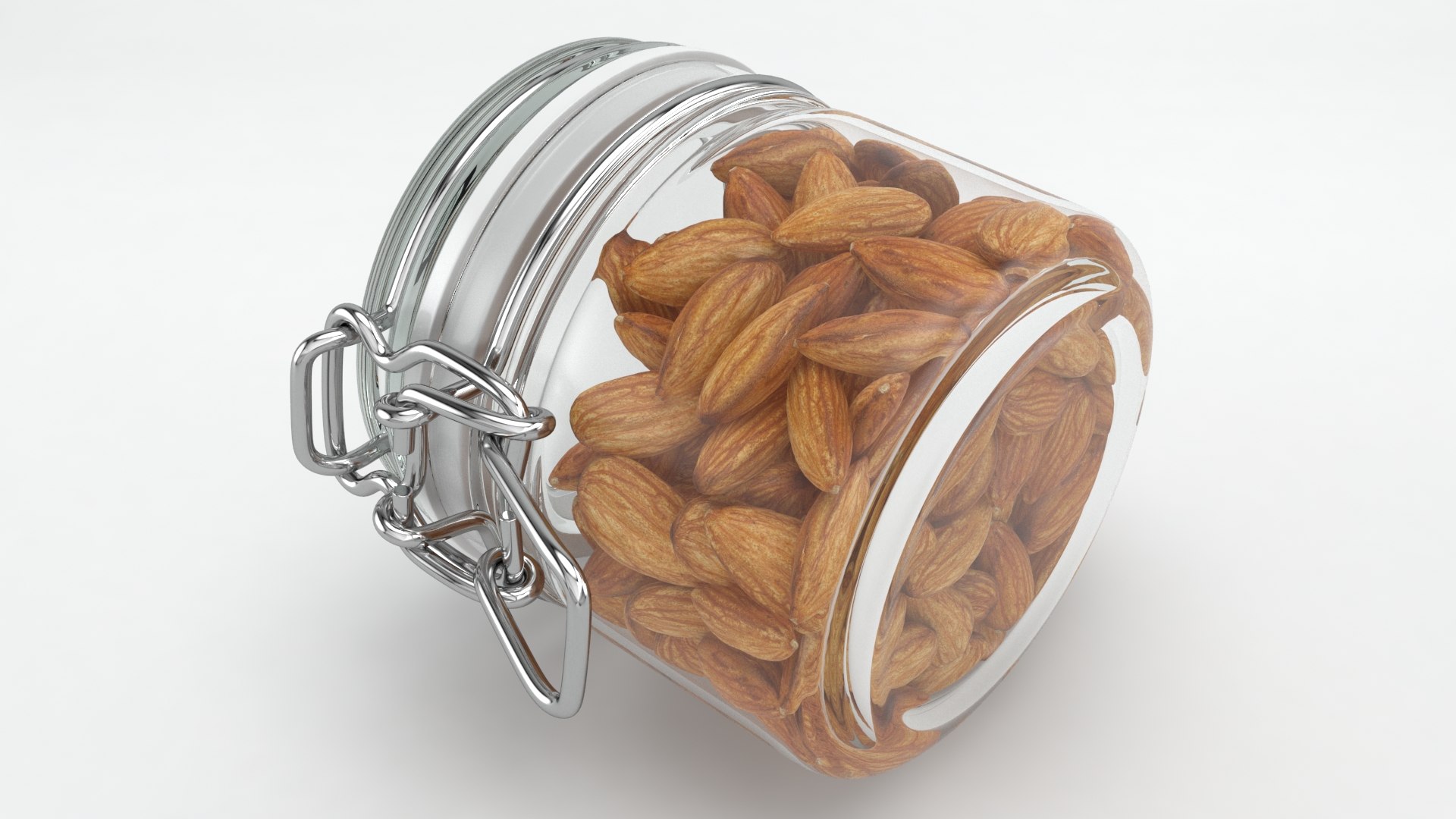 Almonds in a Glass Jar 3D model - TurboSquid 1849487
