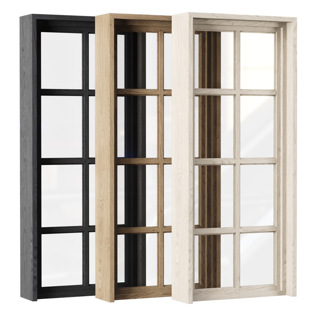3D Rectangle Wooden Windows V1 - TurboSquid 1821125