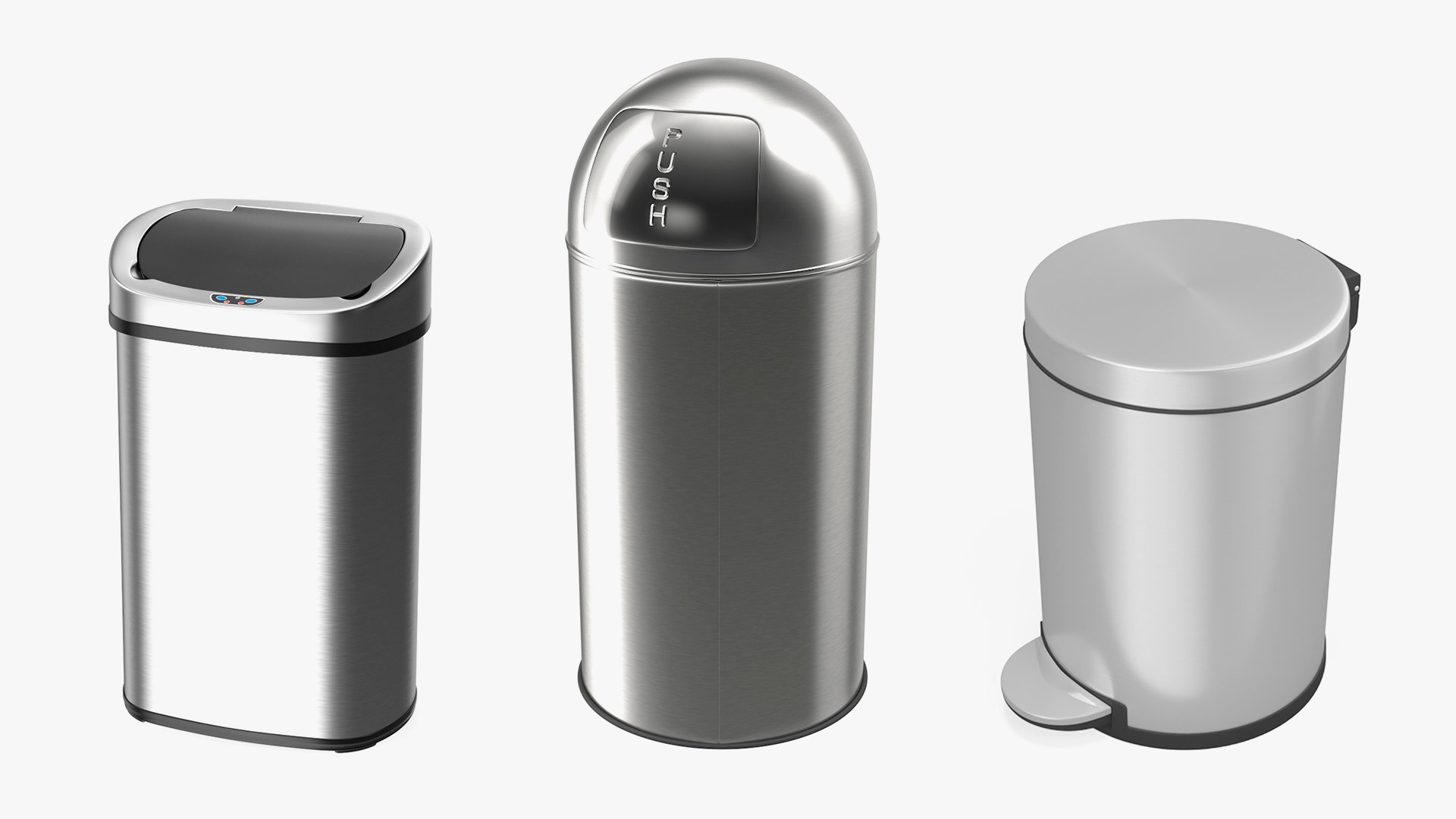 3D Model Garbage Cans Collection 6 - TurboSquid 2192373