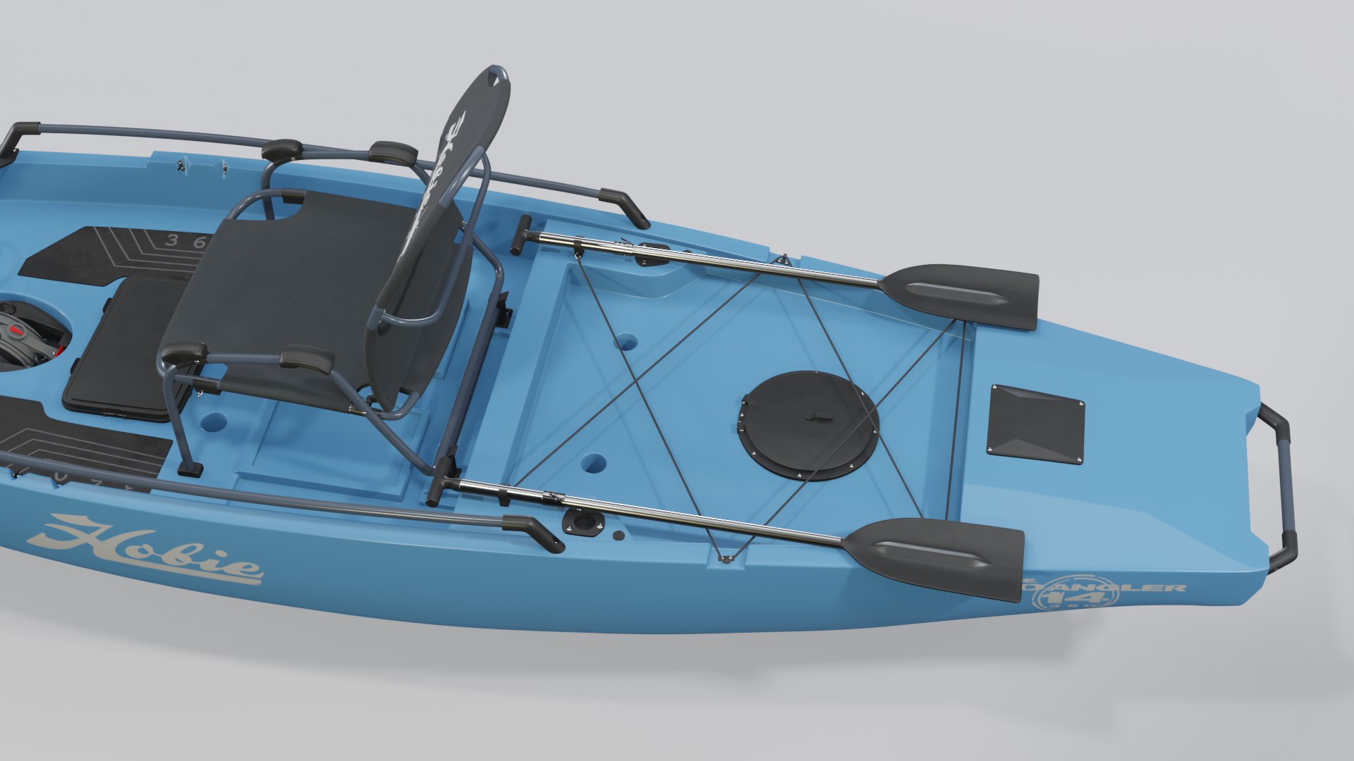 3D Model Kayak For Fishing Hobie Mirage Pro Angler 14 With 360 Blue ...