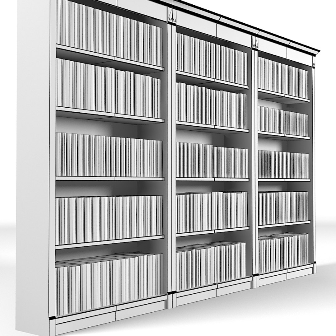 Book Library 3d Max