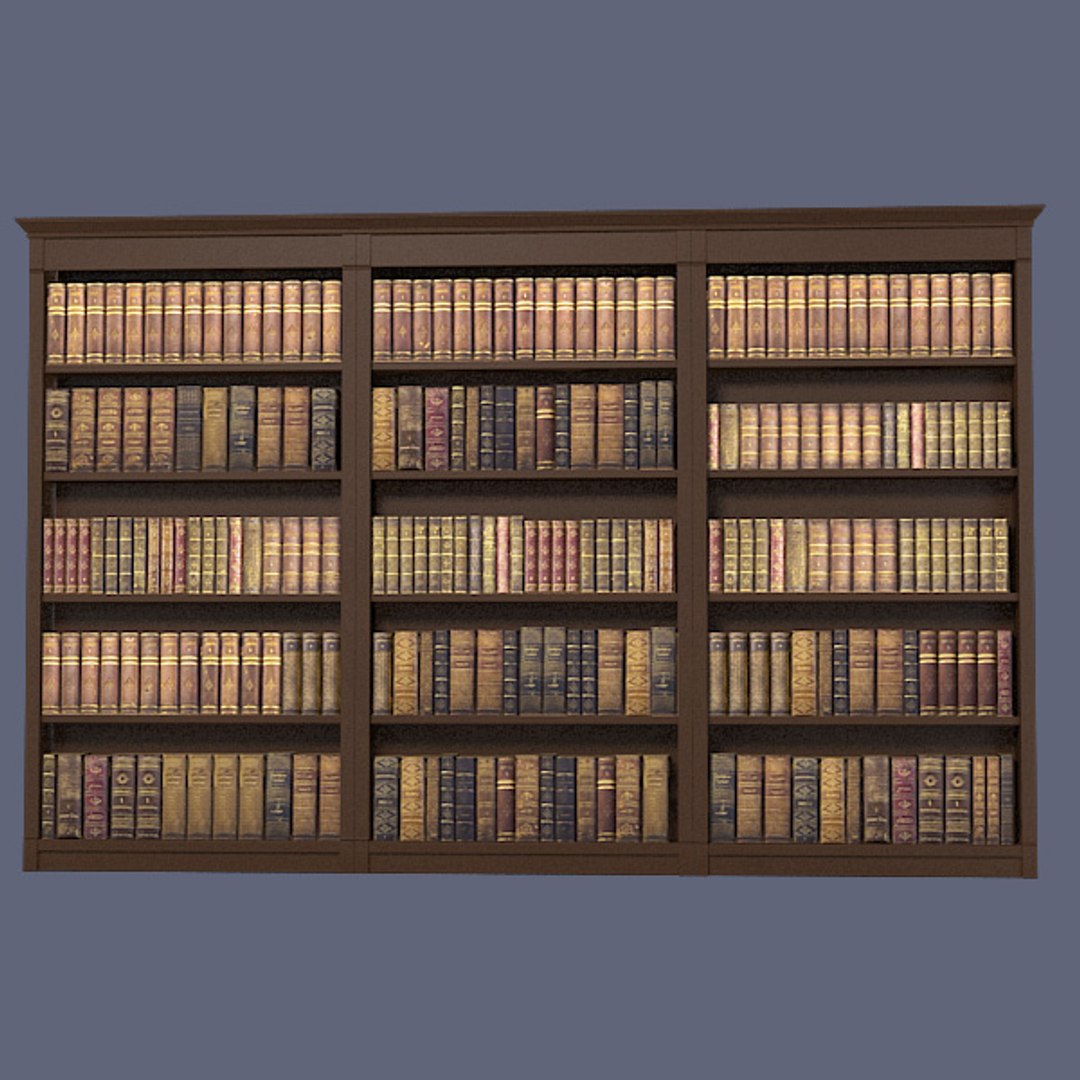 Book Library 3d Max
