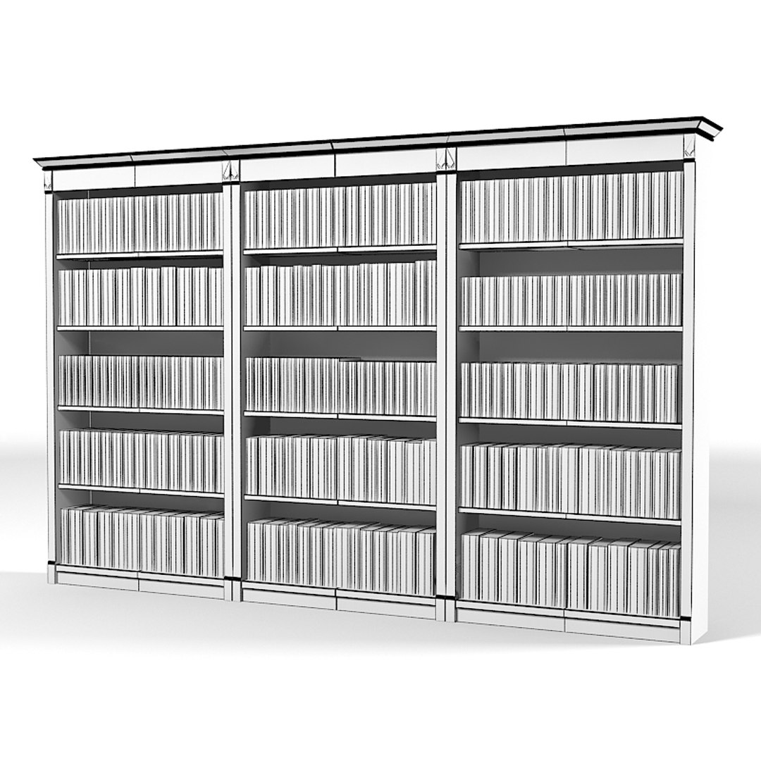 Book Library 3d Max