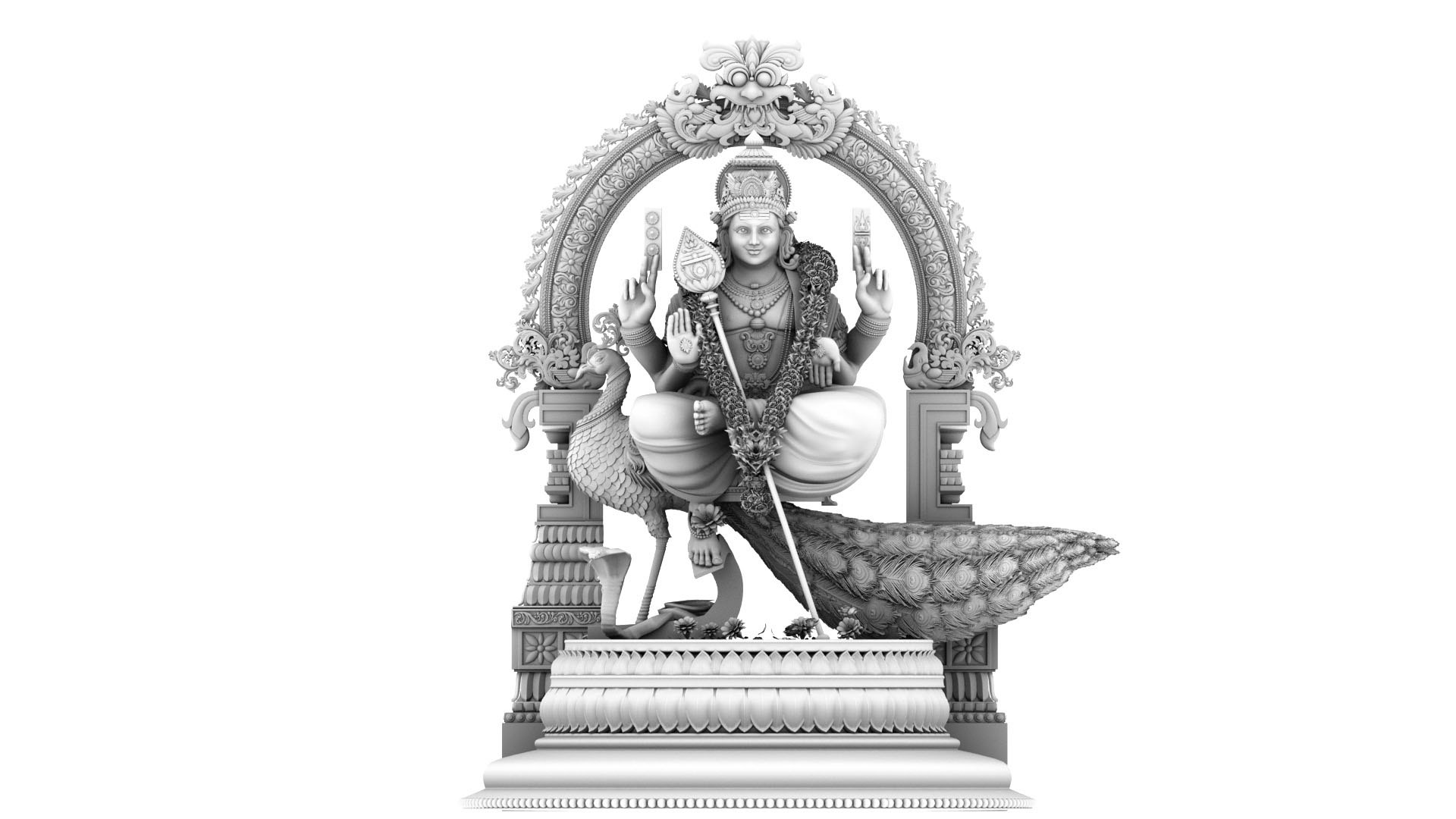 3D Lord Murugan Muruga Statue Model - TurboSquid 1955746