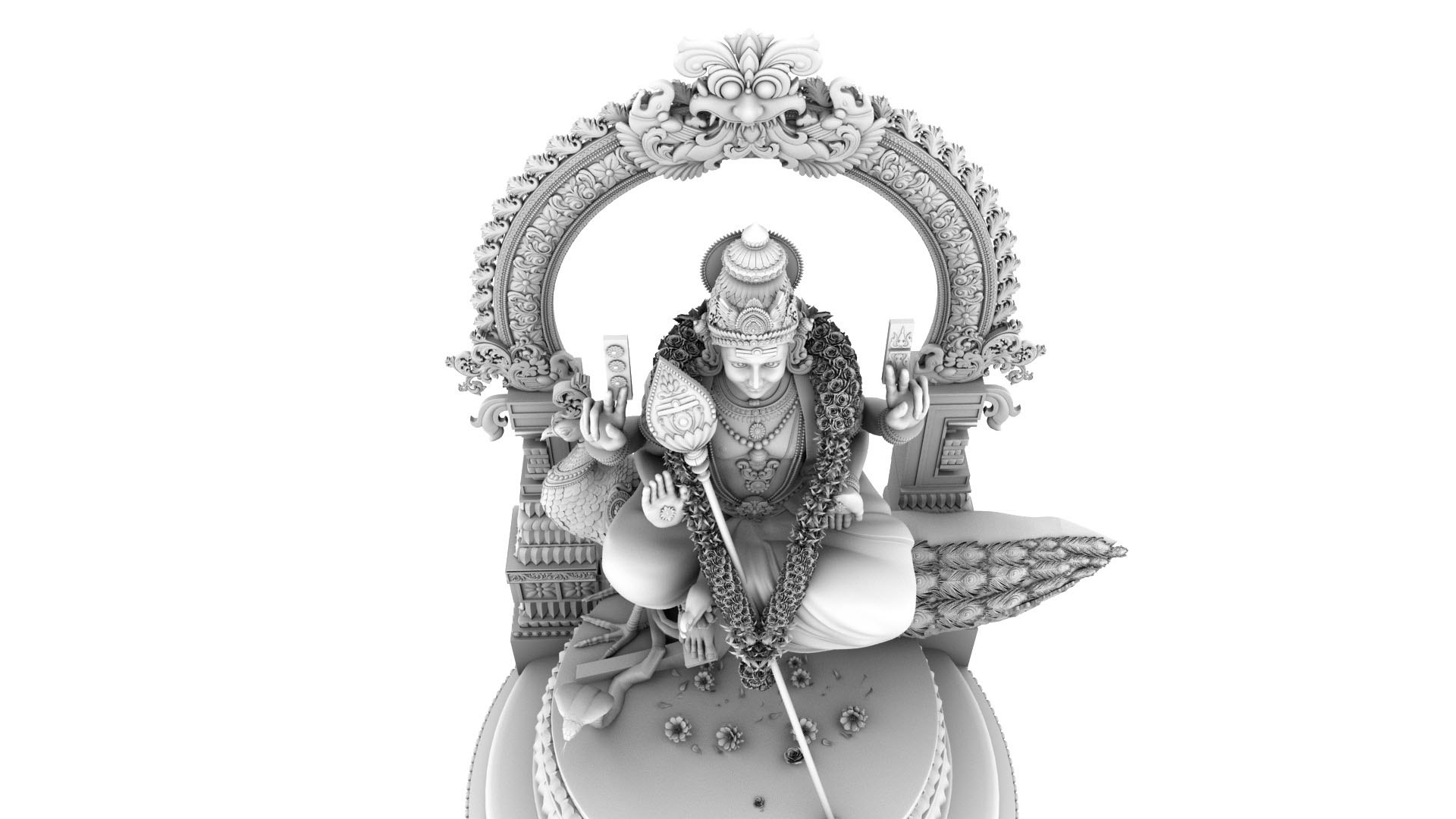 3D Lord Murugan Muruga Statue Model - TurboSquid 1955746
