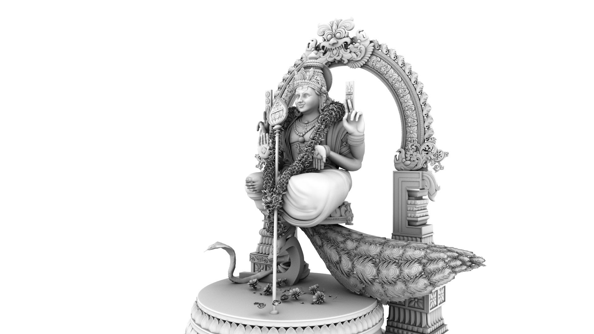 3D Lord Murugan Muruga Statue Model - TurboSquid 1955746