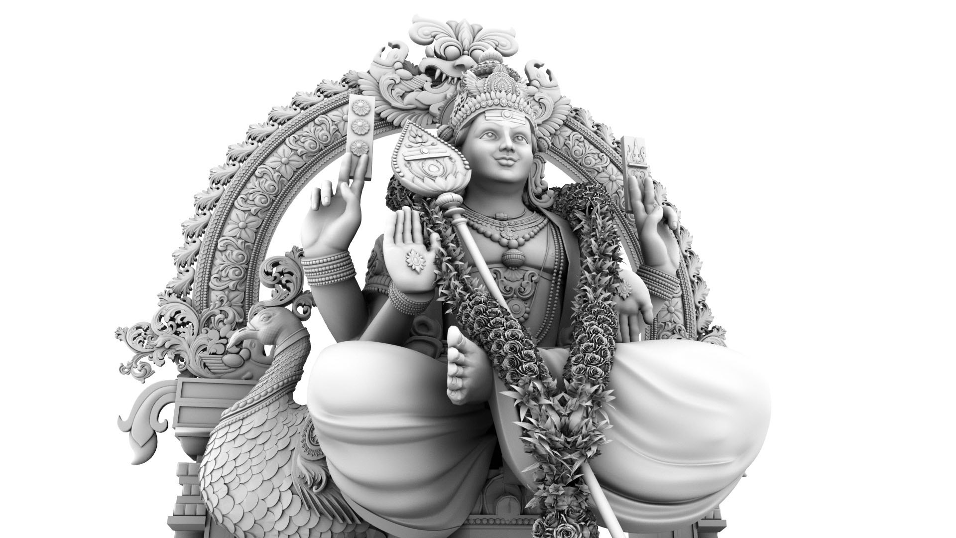 3D Lord Murugan Muruga Statue Model - TurboSquid 1955746