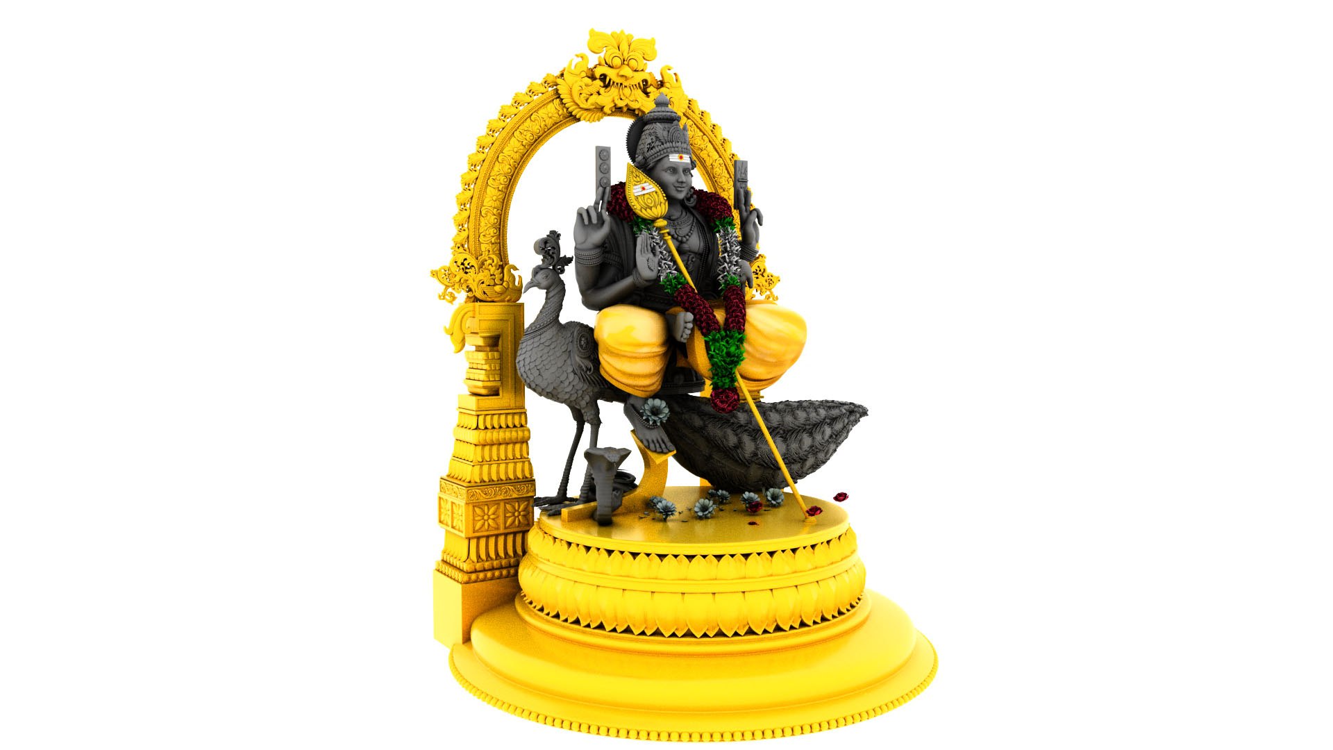 3D Lord Murugan Muruga Statue Model - TurboSquid 1955746