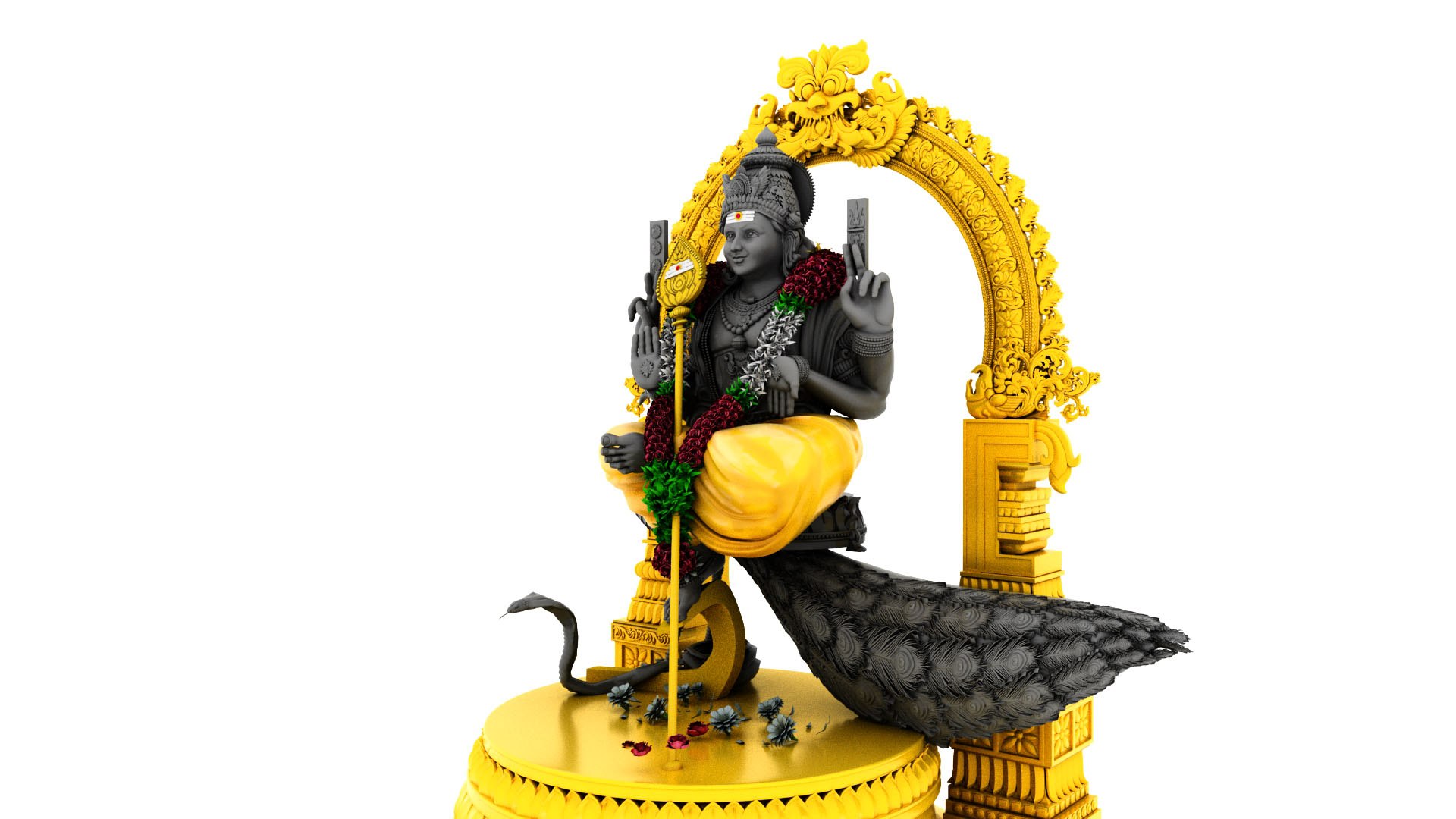 3D Lord Murugan Muruga Statue Model - TurboSquid 1955746