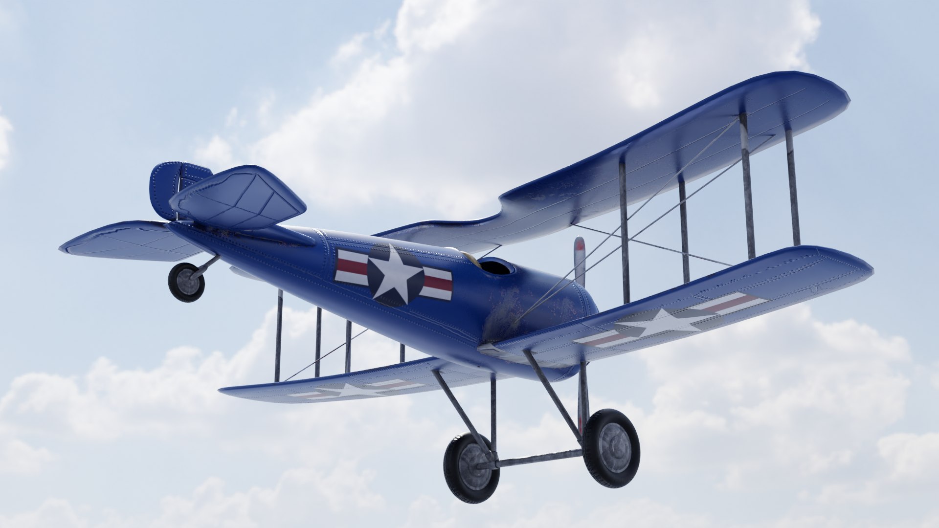 Two Winged Plane 3D Model - TurboSquid 2019029