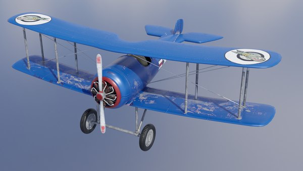 Two winged plane 3D model - TurboSquid 2019029