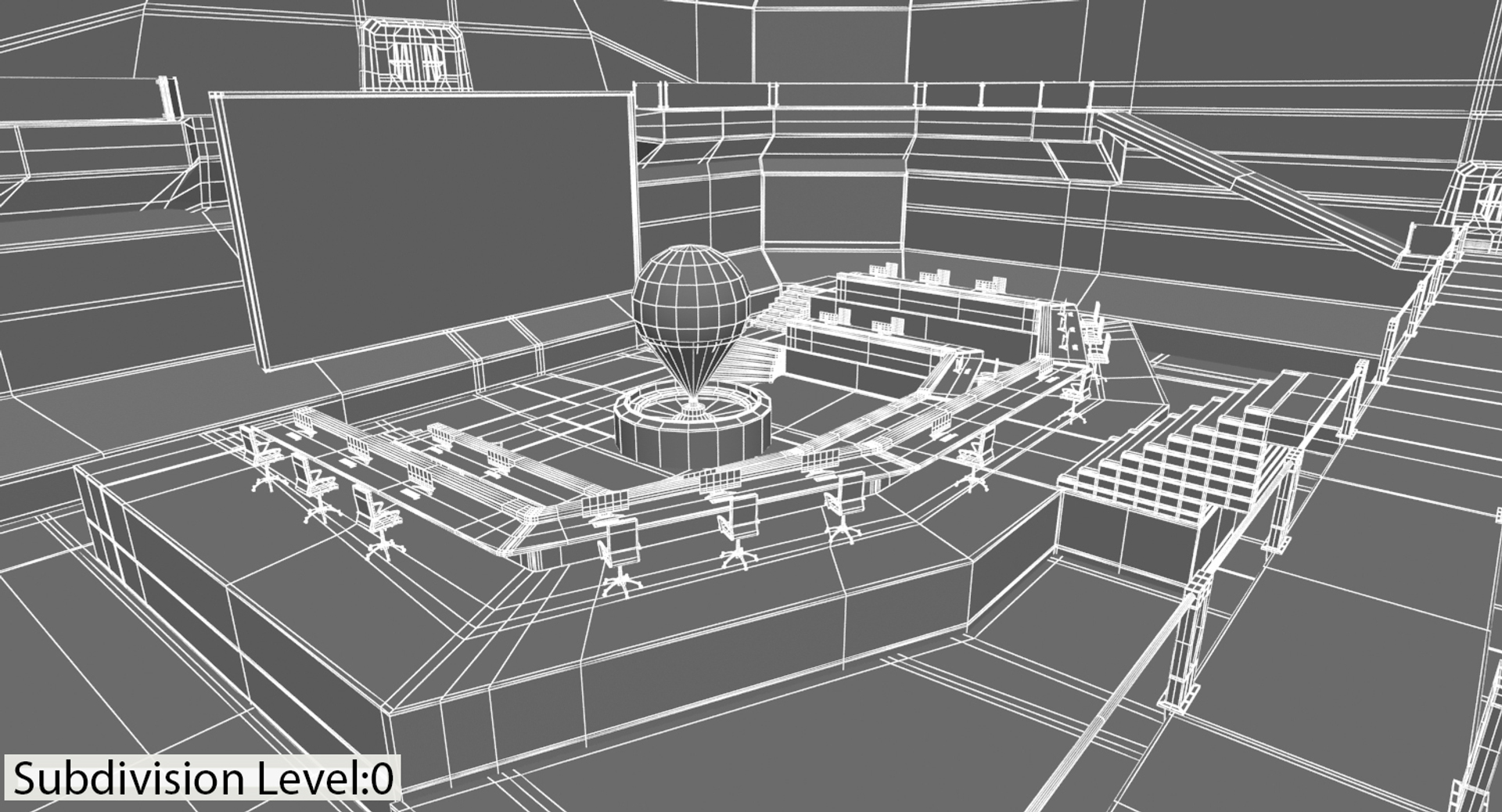 Futuristic control room 3D model - TurboSquid 1347720