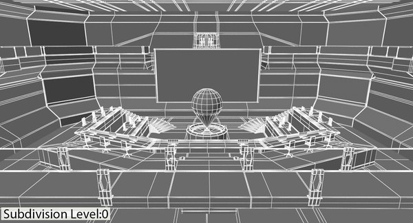 Futuristic control room 3D model - TurboSquid 1347720