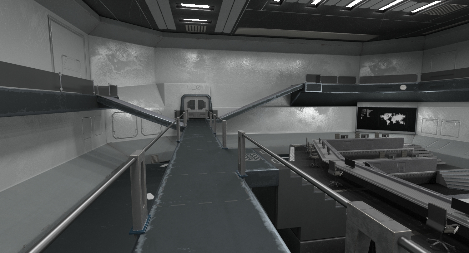 Futuristic control room 3D model - TurboSquid 1347720