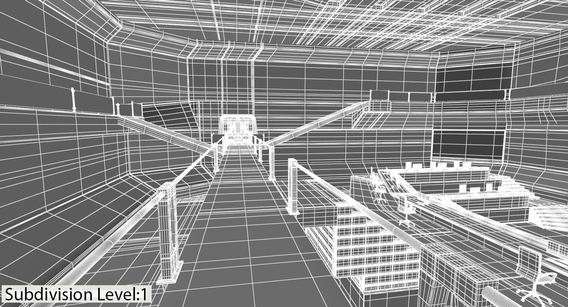 Futuristic control room 3D model - TurboSquid 1347720