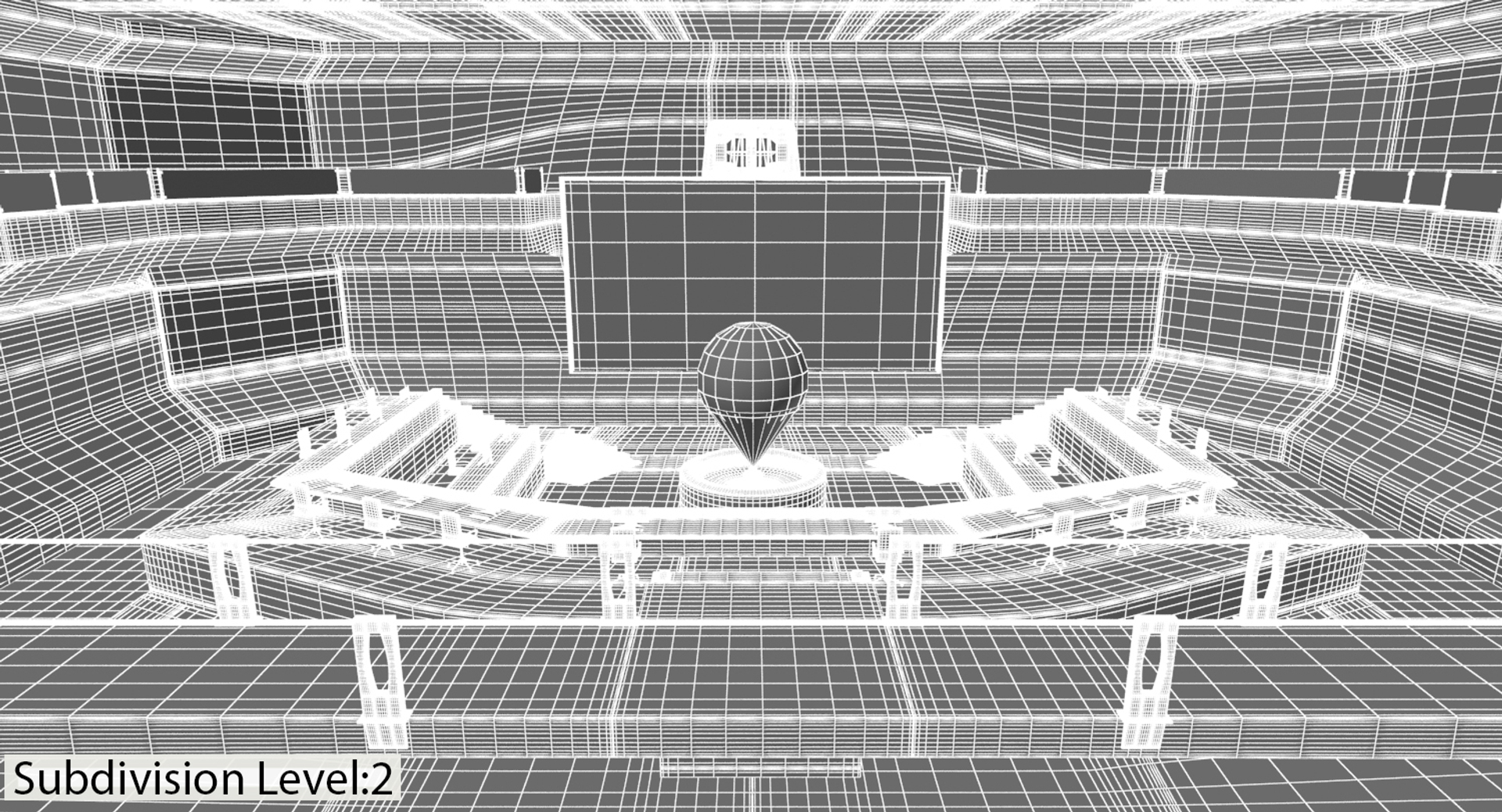 Futuristic control room 3D model - TurboSquid 1347720