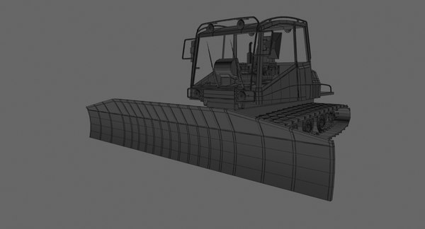 3d model of snowcat tracked vehicle snow