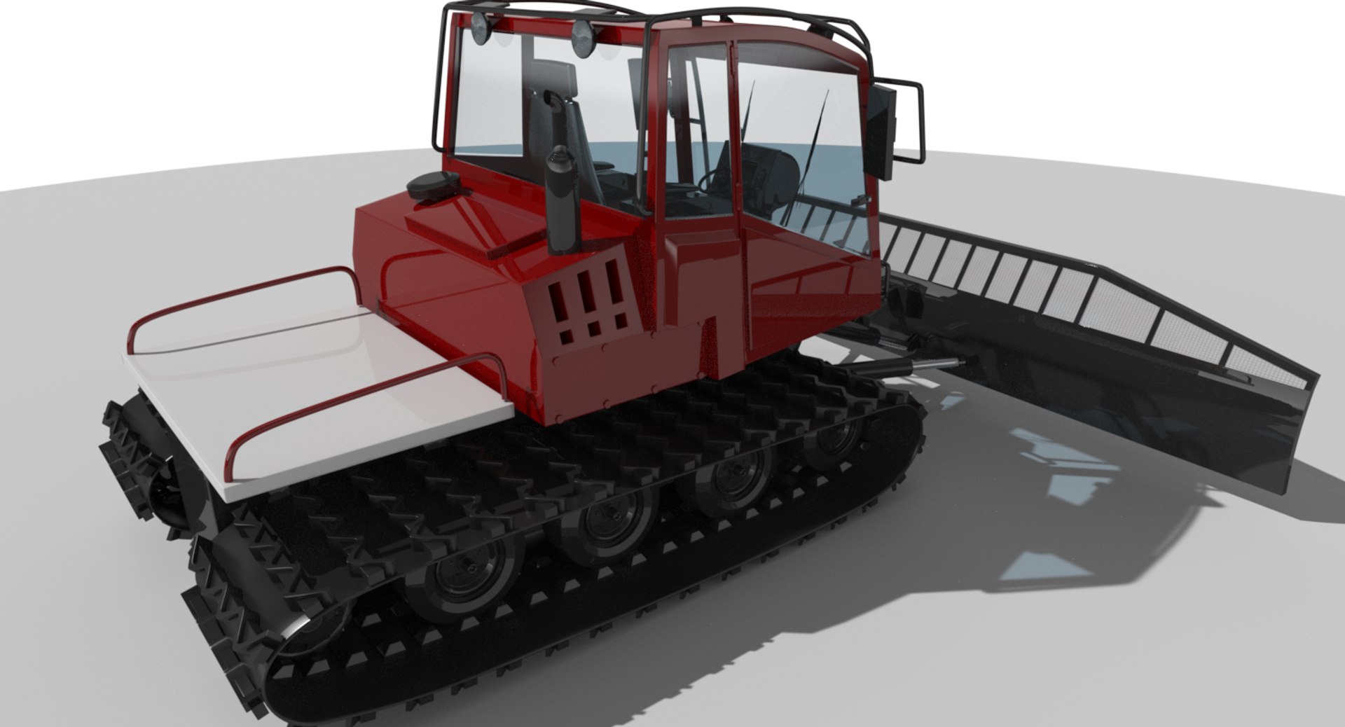3d Model Of Snowcat Tracked Vehicle Snow