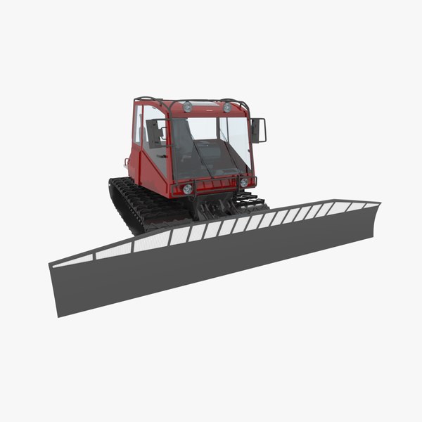 3d model of snowcat tracked vehicle snow