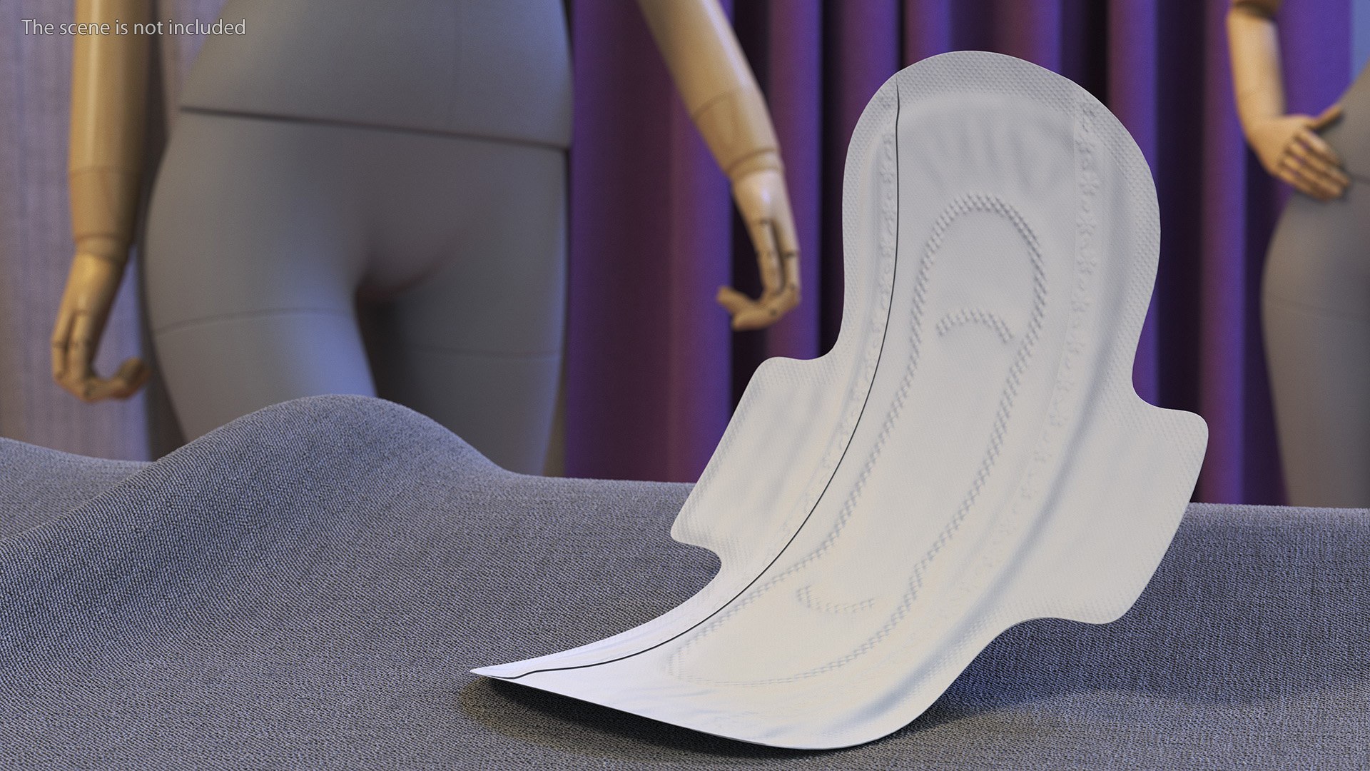 Curved Sanitary Napkin Pad With Wings 3D Model - TurboSquid 2175500