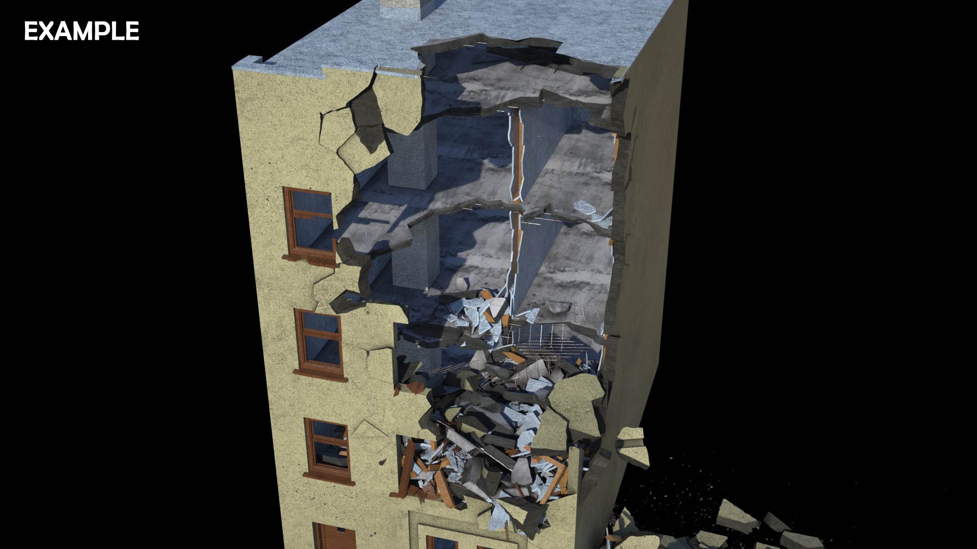 Building Destroyed Walls 3D Model - TurboSquid 1637594