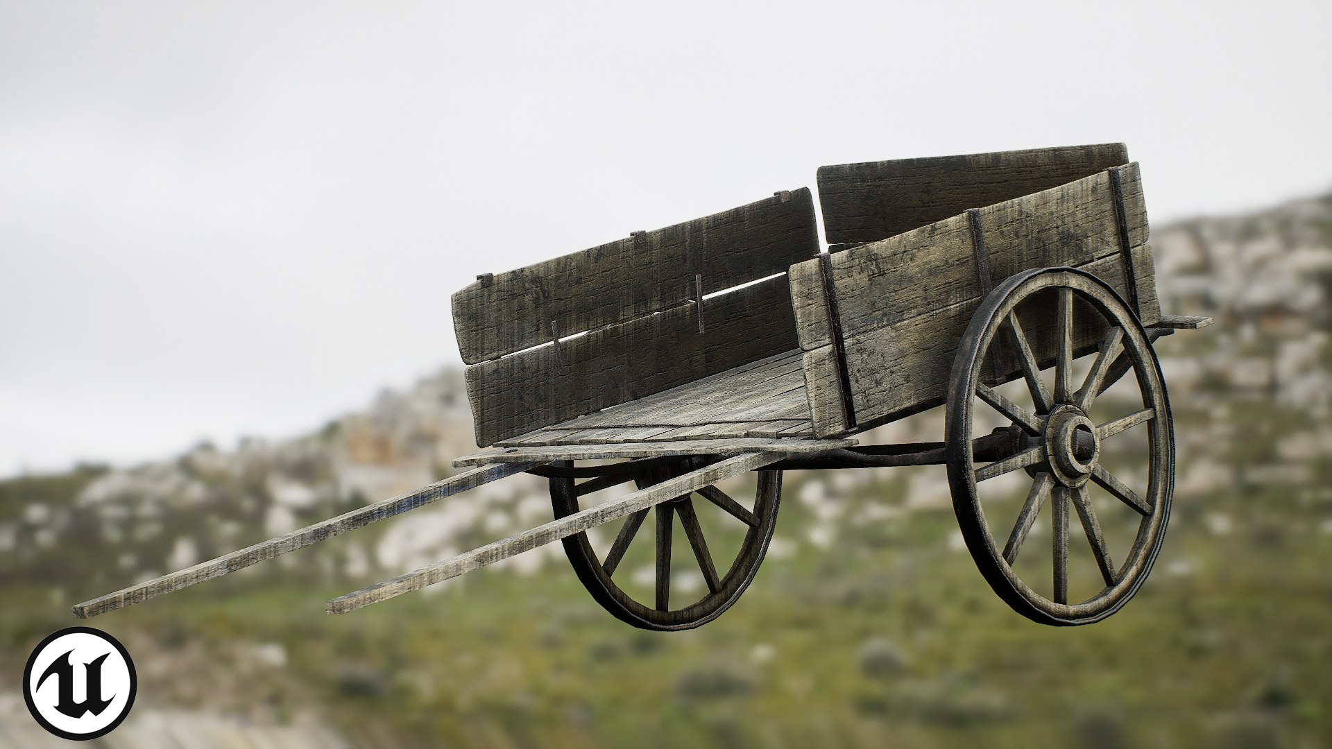 Wooden Cart 2K And 4K PBR Model - TurboSquid 2061951