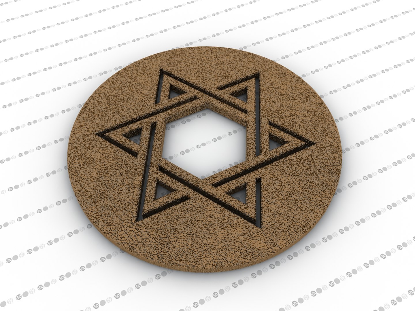 3D star david medallion model - TurboSquid 1417495