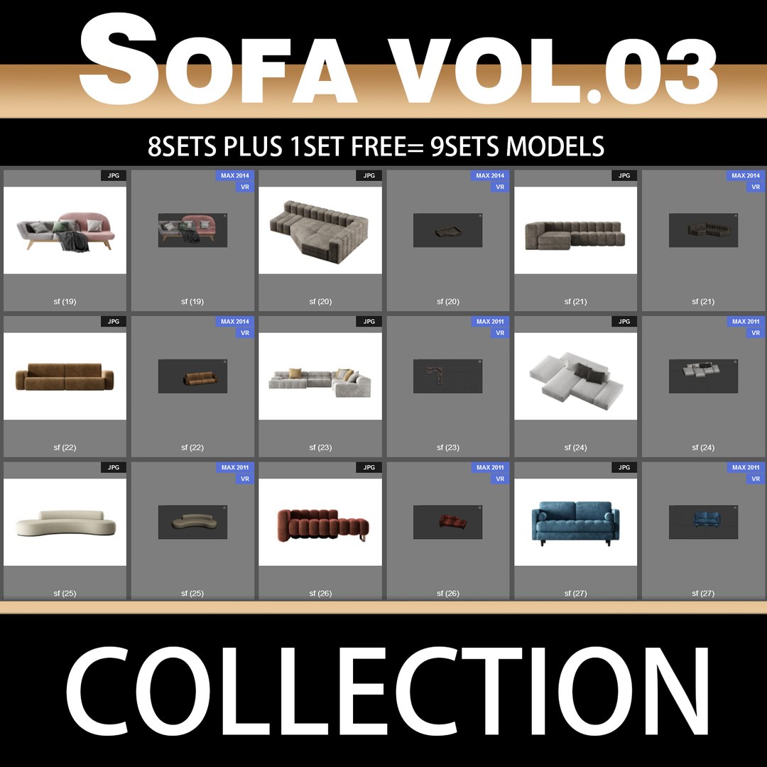 SOFA COLLECTION 03 3D model - TurboSquid 2066736