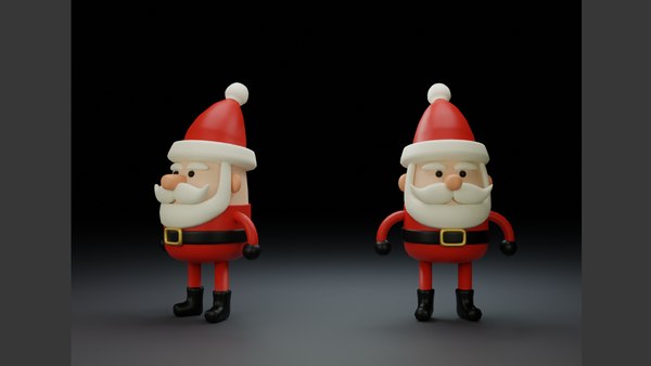 modelo 3d Papá Noel de baja poligonización gratis - TurboSquid 2309003