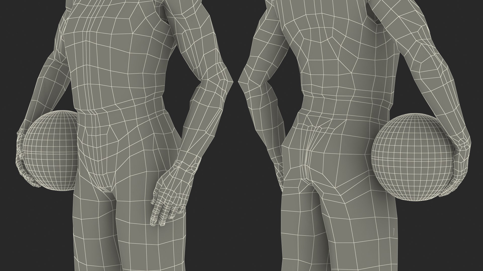 3D model Teenage Boy Holding Basketball Ball - TurboSquid 1763544