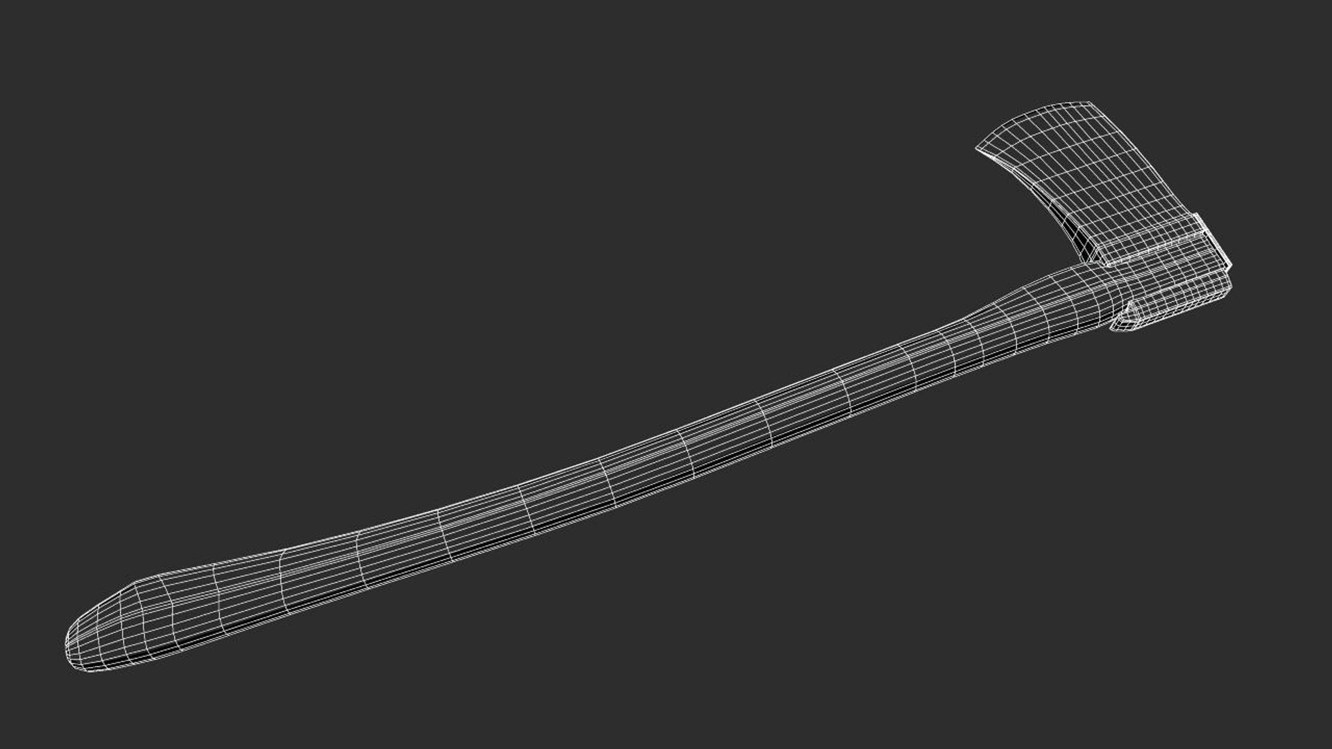 3d Model Of Axe Wood