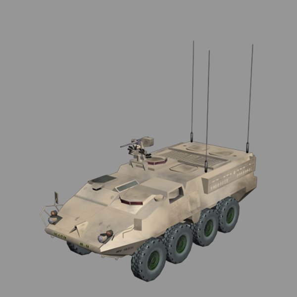 stryker iav lav vehicle 3d model