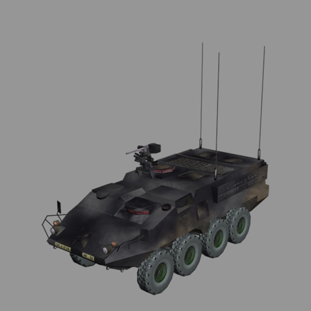 Stryker Iav Lav Vehicle 3d Model