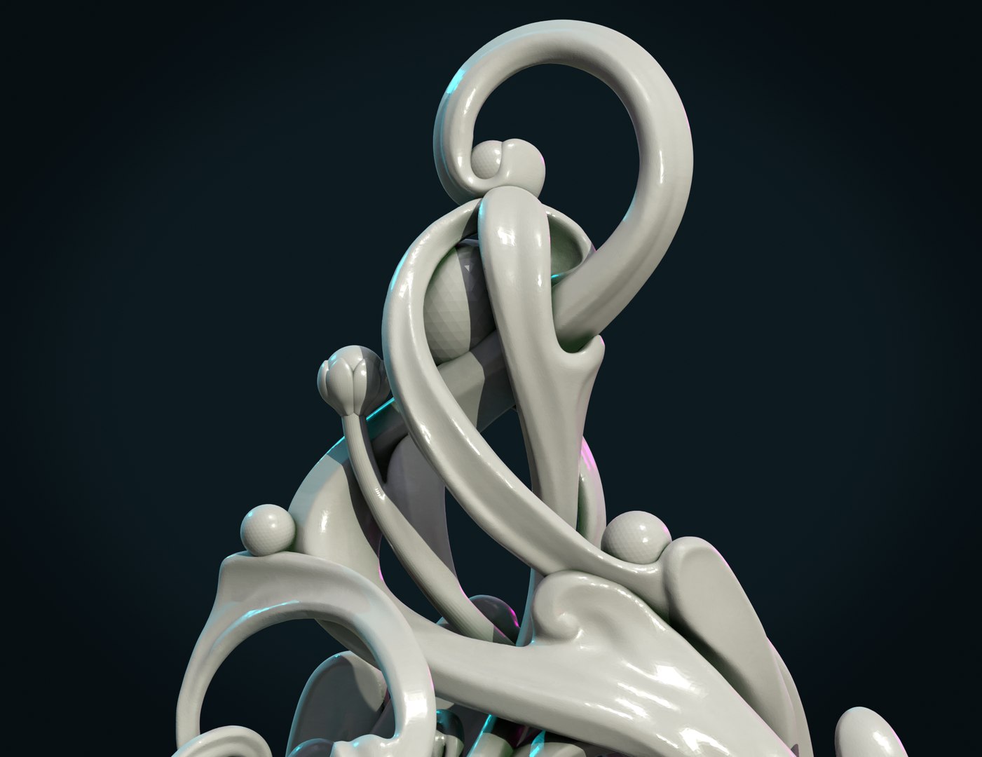 3D Abstract Plant In A Vase - TurboSquid 1788511
