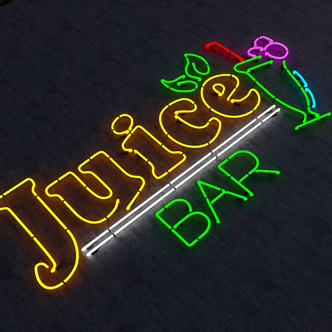 Neon sign 3D model - TurboSquid 1438412
