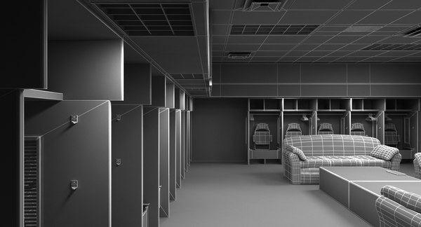 Baseball locker room 3D model - TurboSquid 1178238