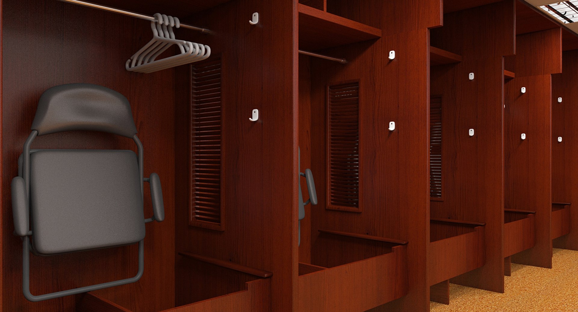 Baseball Locker Room 3D Model - TurboSquid 1178238