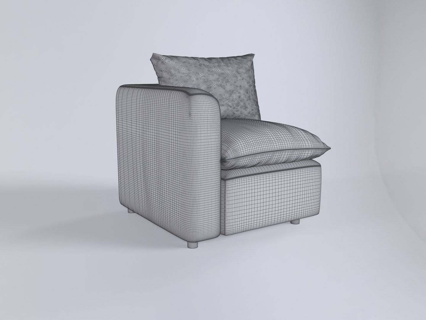 MOONLIGHT Chair With Left Arm White TO 3D Model - TurboSquid 1943959