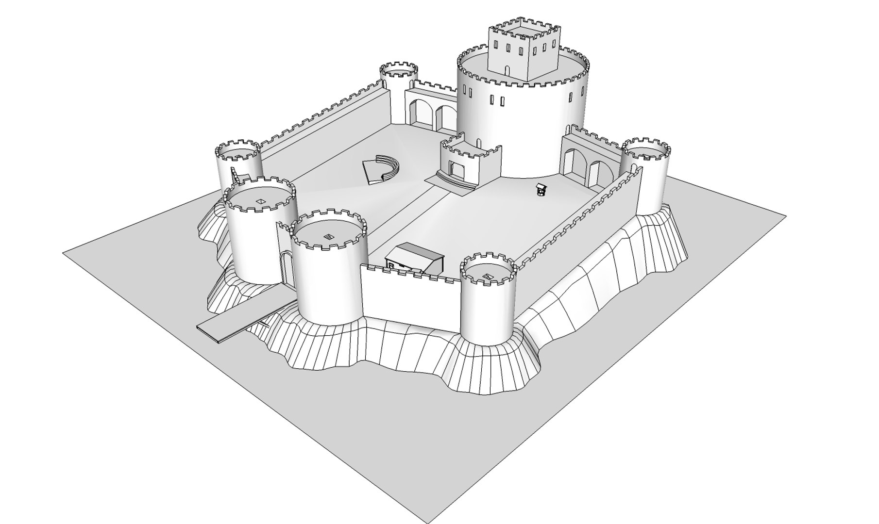 3D Castle Architecture Model - TurboSquid 1595473