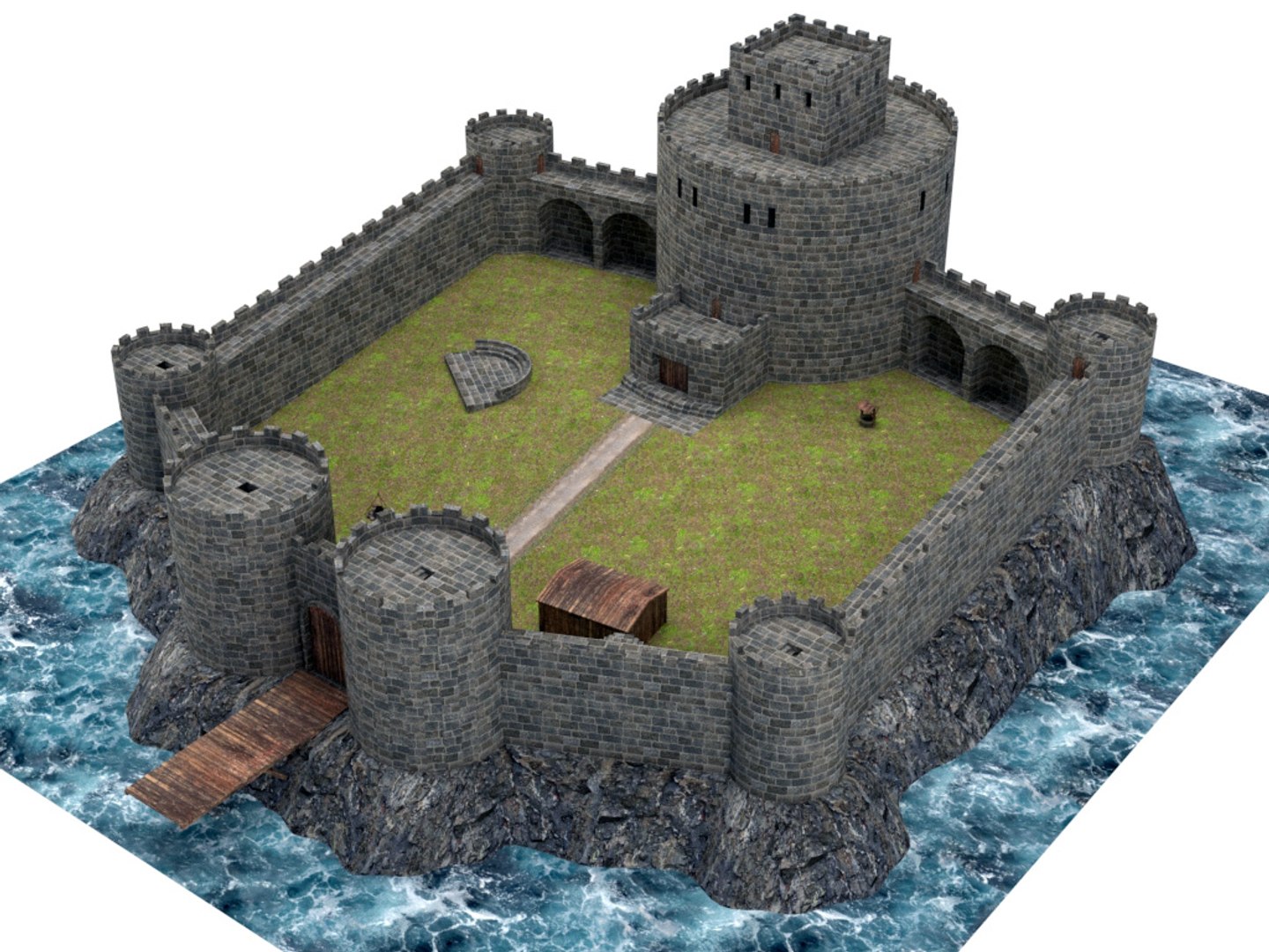 3D Castle Architecture Model - TurboSquid 1595473