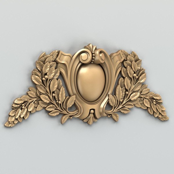 decorative cartouche 3d model