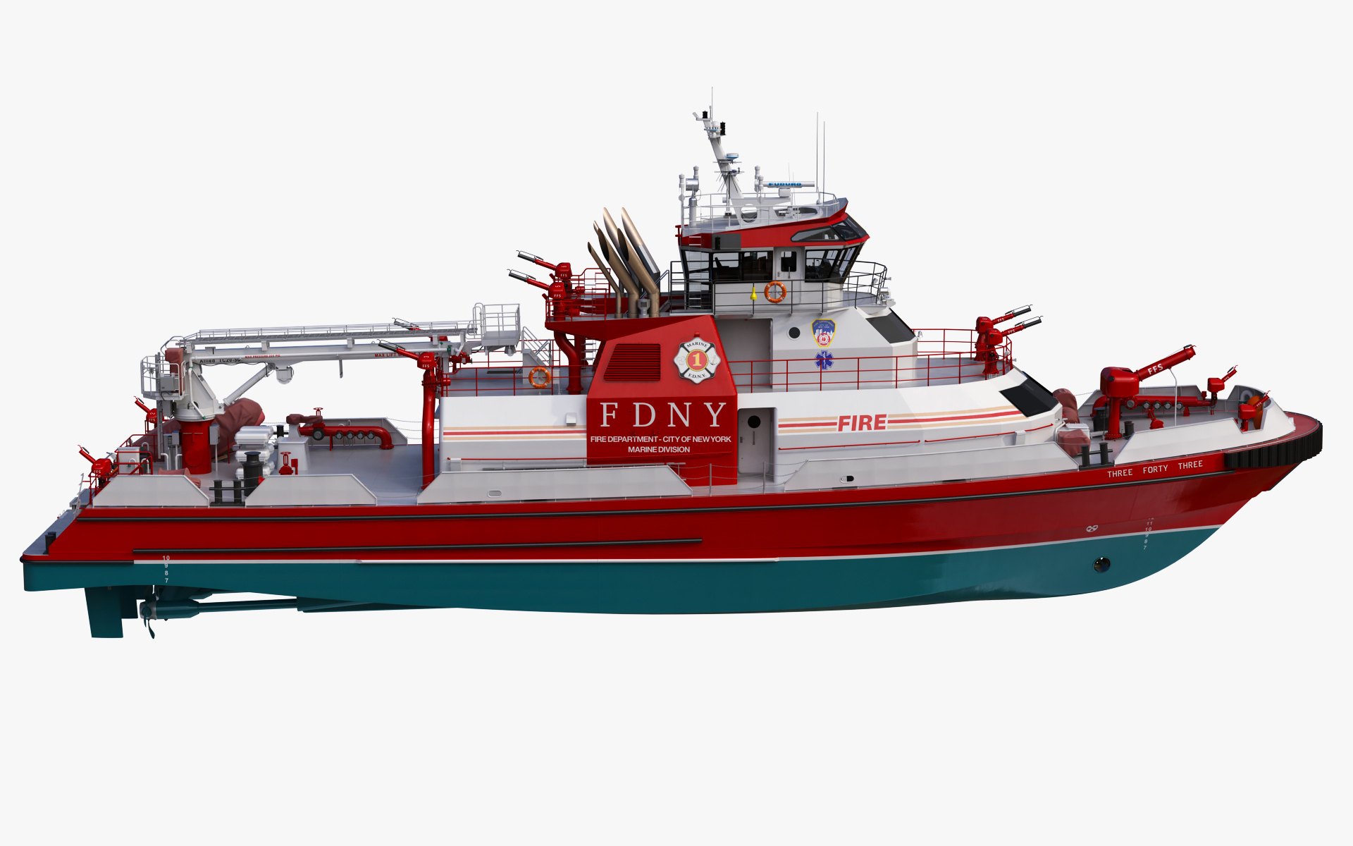 3D model Fireboat FDNY 343 Three Forty Three - TurboSquid 1816998