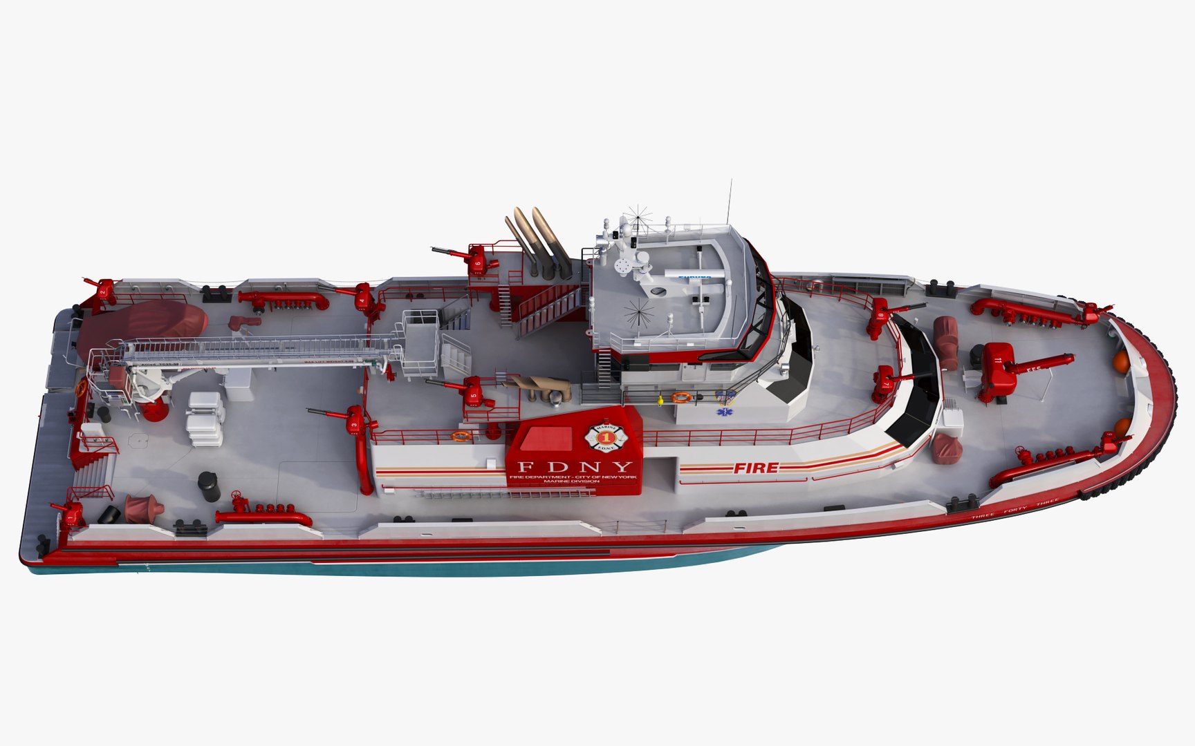 3D model Fireboat FDNY 343 Three Forty Three - TurboSquid 1816998