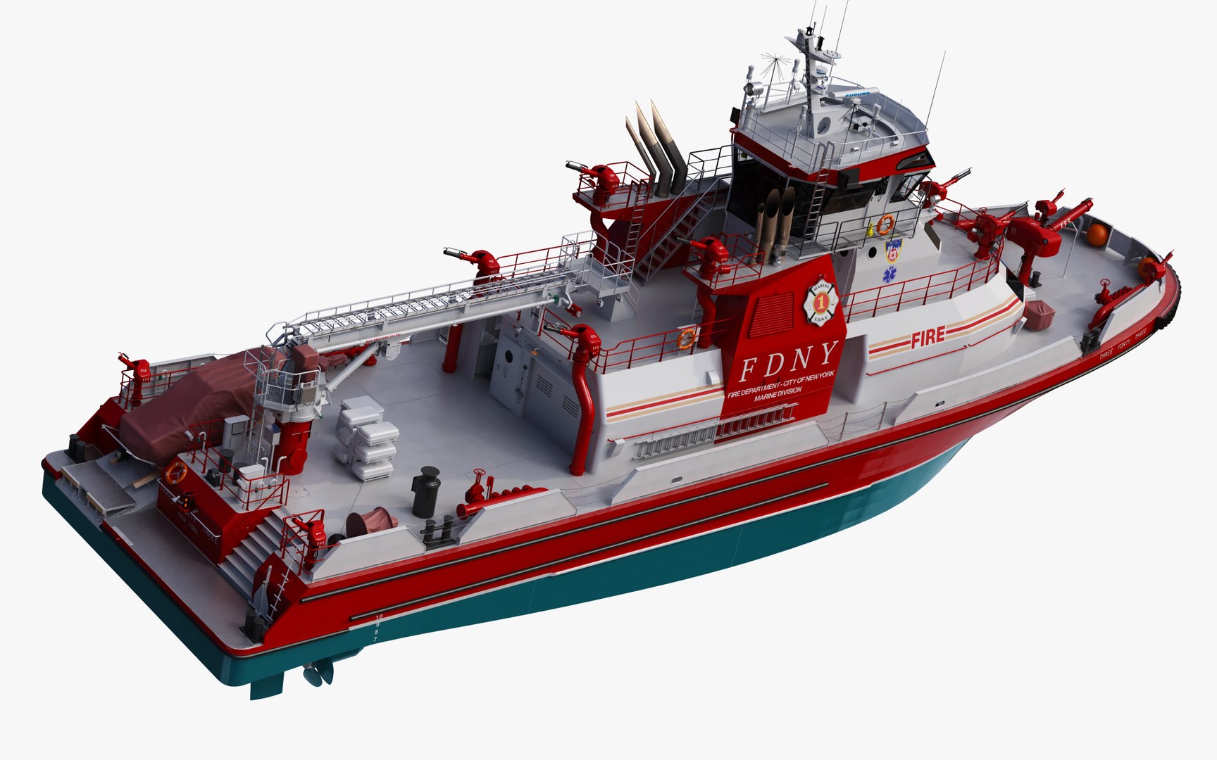 3D model Fireboat FDNY 343 Three Forty Three - TurboSquid 1816998
