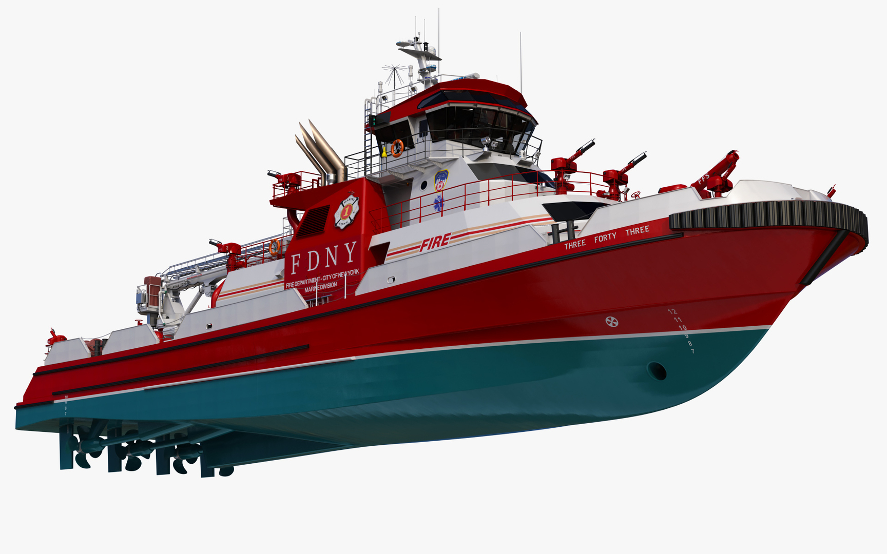 3D model Fireboat FDNY 343 Three Forty Three - TurboSquid 1816998