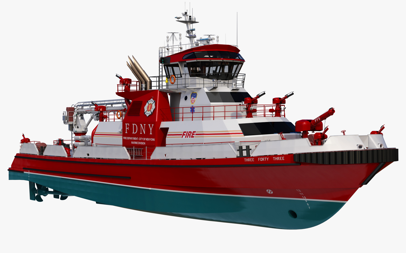 3D model Fireboat FDNY 343 Three Forty Three - TurboSquid 1816998