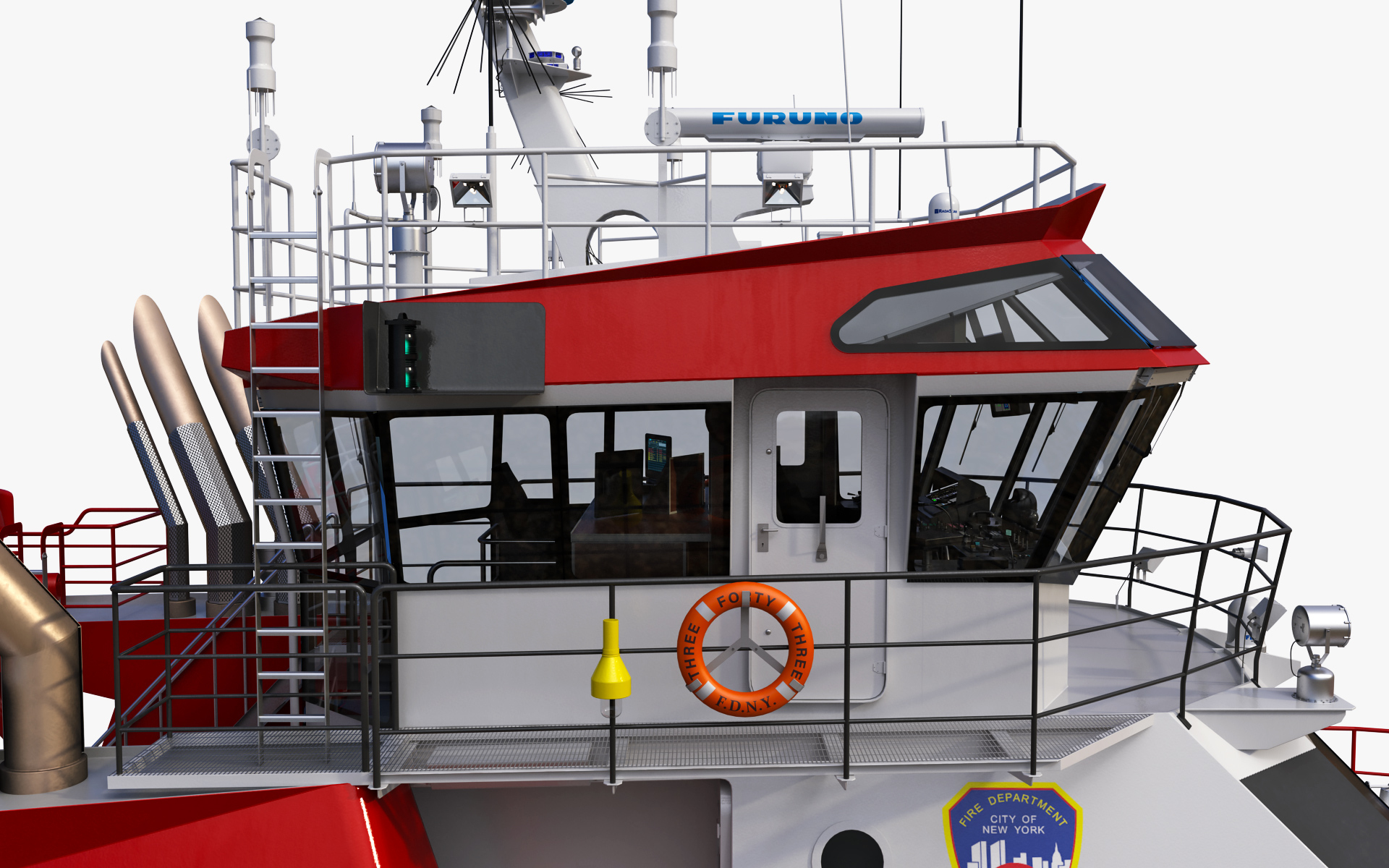 3D model Fireboat FDNY 343 Three Forty Three - TurboSquid 1816998
