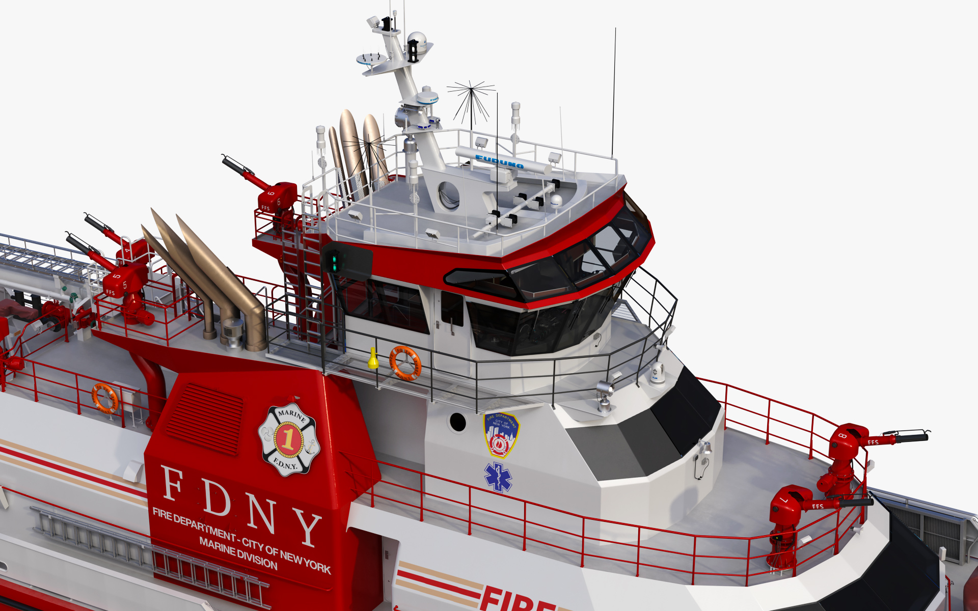 3D model Fireboat FDNY 343 Three Forty Three - TurboSquid 1816998